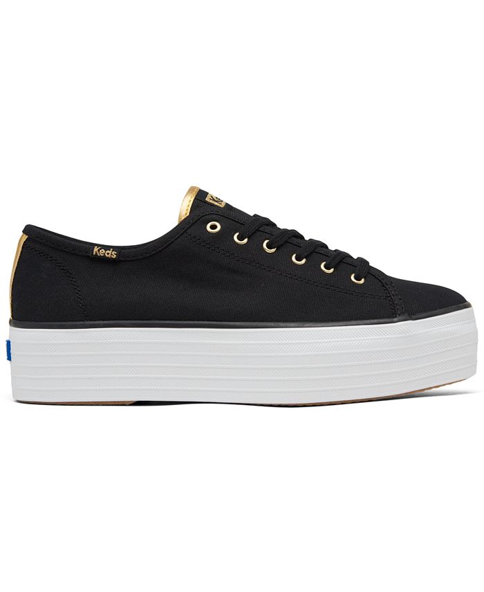 Keds Women's Triple Up Canvas Metallic Platform Casual Sneakers from ...