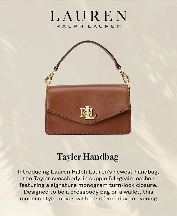 Lauren Ralph Lauren Small Leather Tayler Convertible Crossbody Bag - Macy's