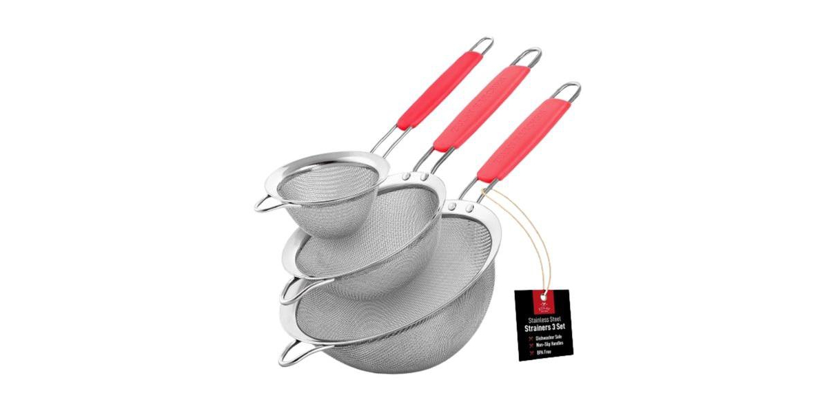 Click here for Premium Stainless Steel Fine Mesh Strainer Set - S... prices
