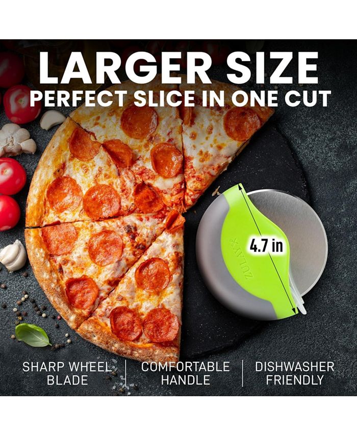 Zulay Kitchen Handheld Pizza Cutter Wheel With Protective Blade Guard ...