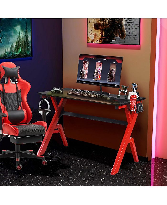 Costway Gaming Desk Computer Desk w/Controller Headphone storage - Macy's