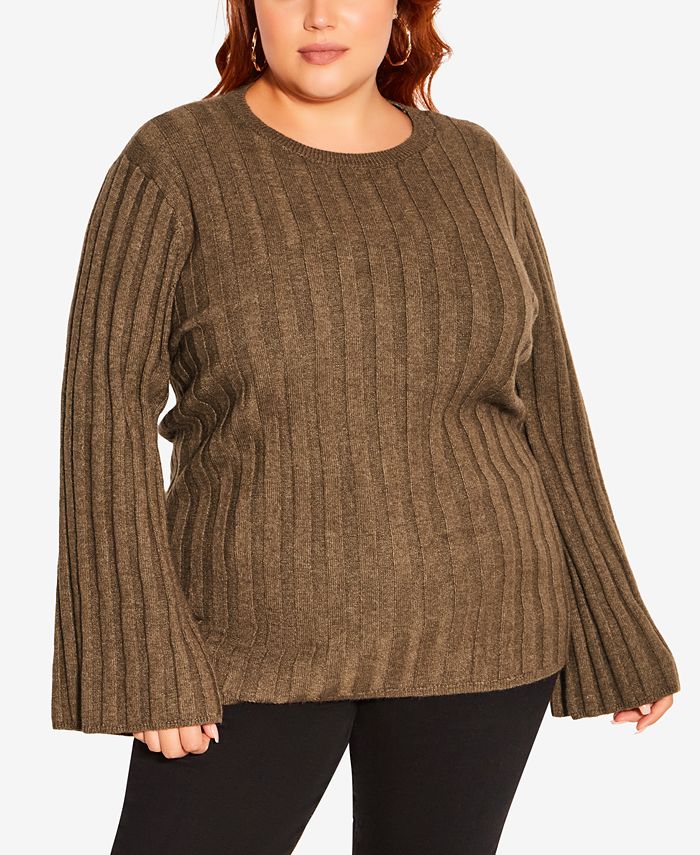 City Chic Trendy Plus Size Hazel Jumper Sweater - Macy's