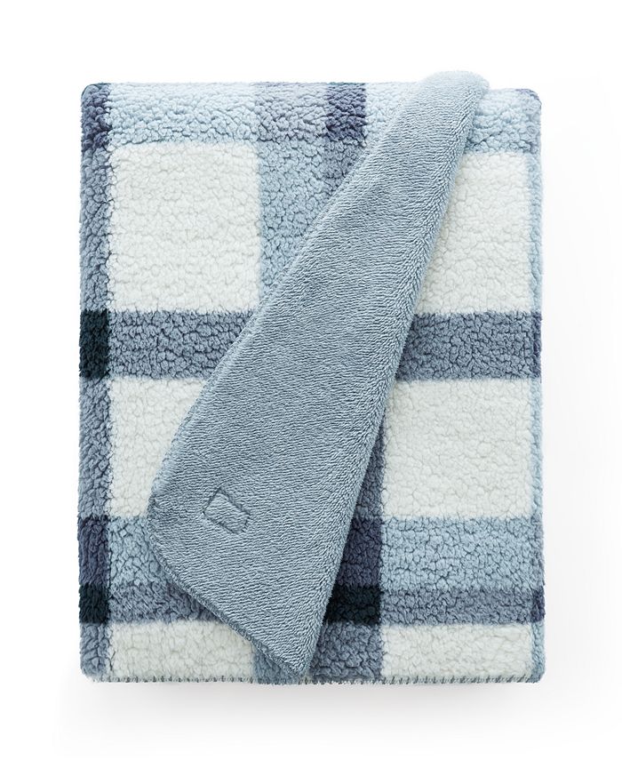 UGG® Evie Plaid Sherpa Throw, 50" x 70" & Reviews - Blankets & Throws ...