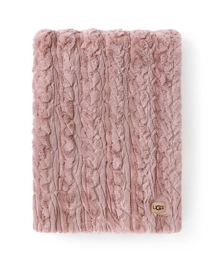 UGG® Ismay Faux Fur Throw, 50" x 70" - Macy's
