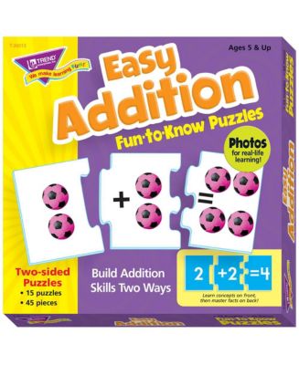 Easy Addition Fun-To-Know Puzzles - Matching Games to Build Math Skills ...