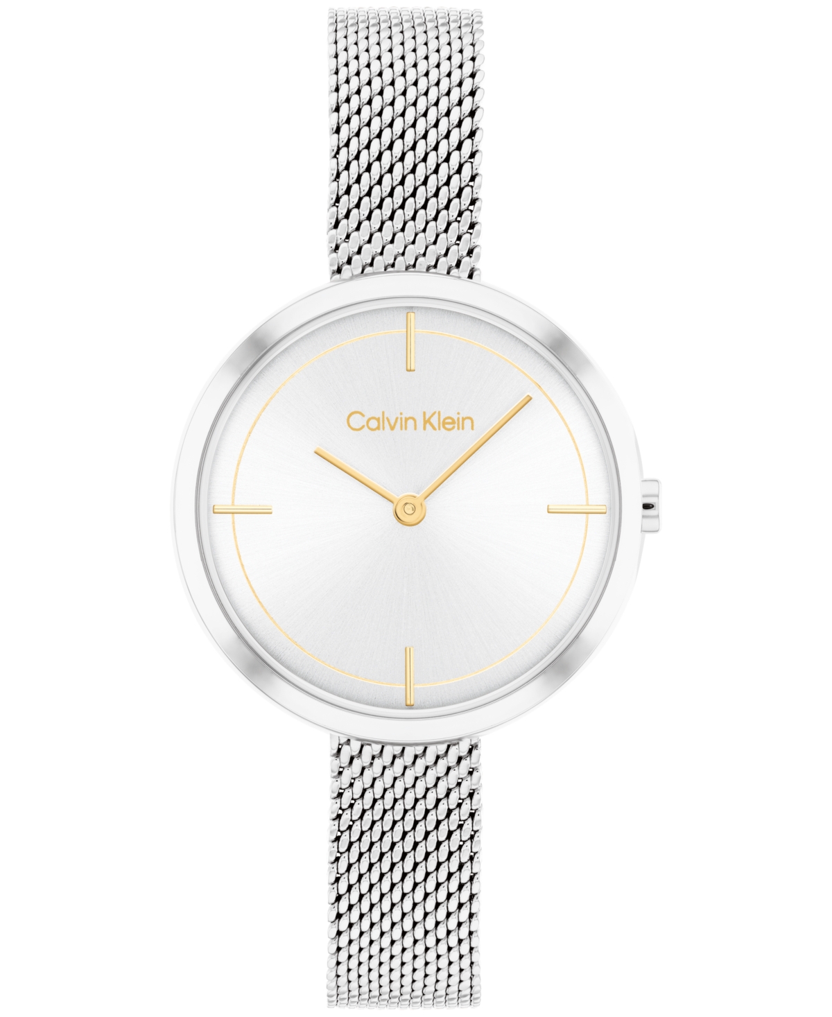 Click here for Calvin Klein Womens Silver-Tone Stainless Steel Me... prices