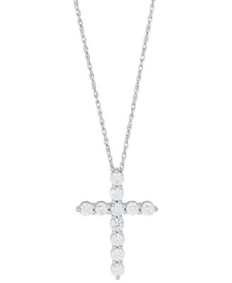 Grown With Love Lab Grown Diamond Cross Pendant Necklace (1/2 ct. t.w ...