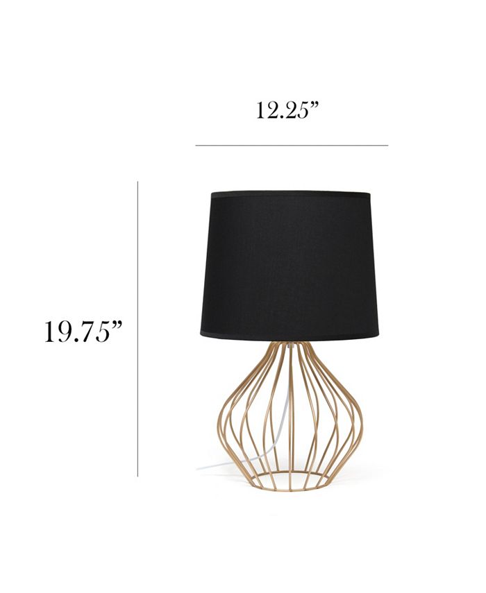 Simple Designs Geometrically Wired Table Lamp - Macy's