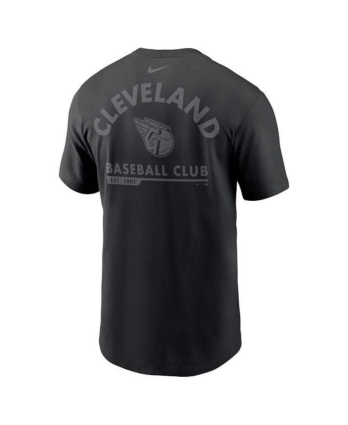 Nike Men's Cleveland Guardians Pitch Black Baseball Club T-shirt - Macy's