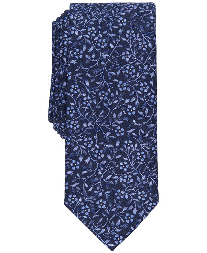 Bar III Men's Barley Floral Tie, Created for Macy's - Macy's