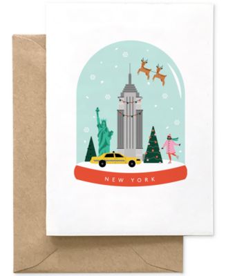 New York City Snowglobe Greeting Card - Macy's