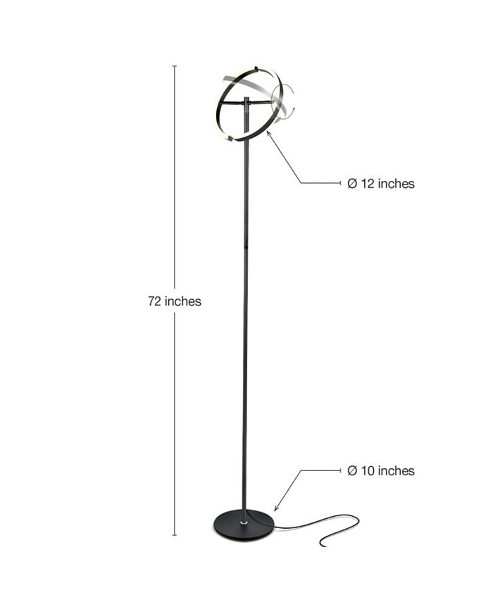 Brightech Halo Split LED Torchiere Floor Lamp with Adjustable Head with ...