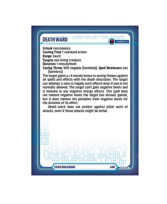 PAIZO Starfinder Spell Cards Supplemental Expansion Spell Cards for ...