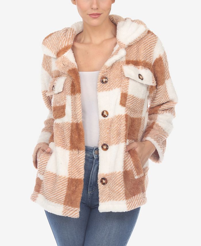 White Mark Women's Plaid Shacket - Macy's