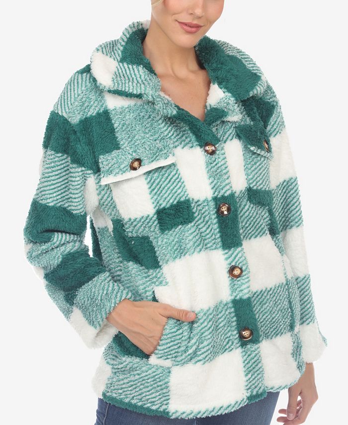 White Mark Women's Plaid Shacket - Macy's