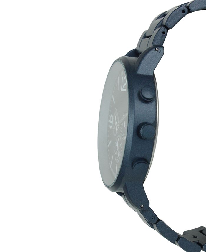 INC International Concepts Men's Blue-Tone Bracelet Watch 46mm Gift Set ...