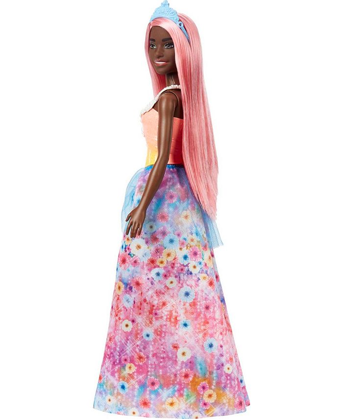 Barbie Dreamtopia Royal Doll with Light-Pink Hair Wearing Removable ...