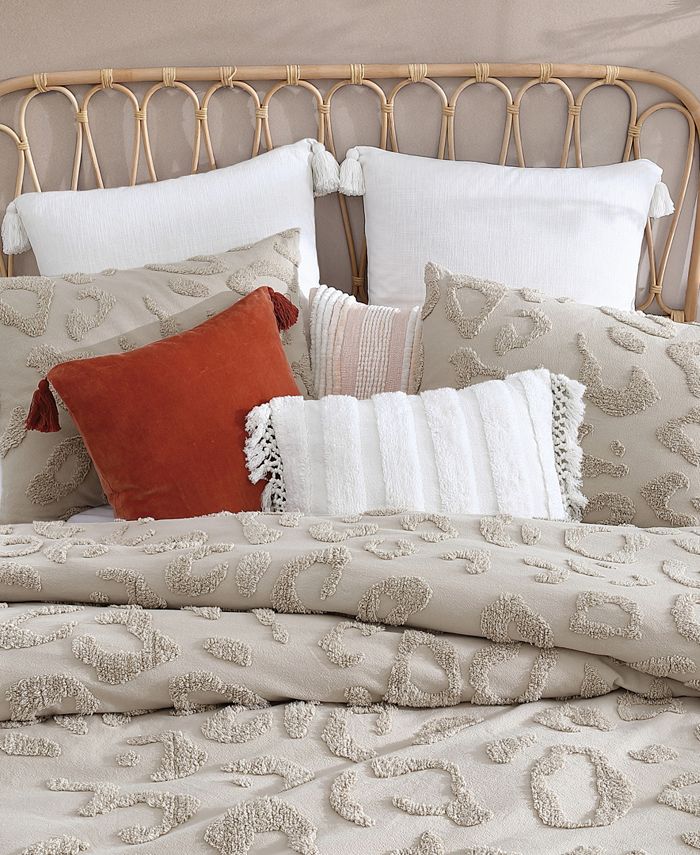 Peri Home Chenille Leopard Linen 3 Piece Comforter Set, Full/Queen - Macy's