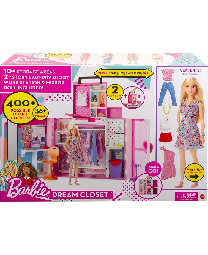 Barbie Dream Closet Doll and Playset - Macy's