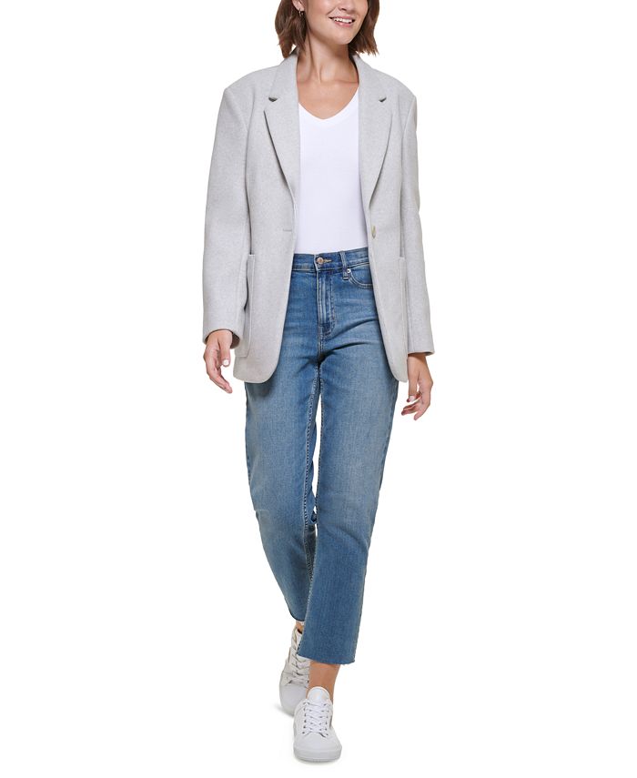 Calvin Klein Jeans Women's Oversized Drop-Shoulder Blazer - Macy's