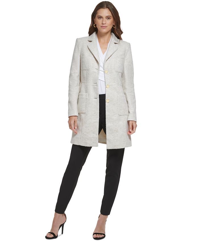 DKNY Women's Bouclé Patch-Pocket Topper Jacket - Macy's