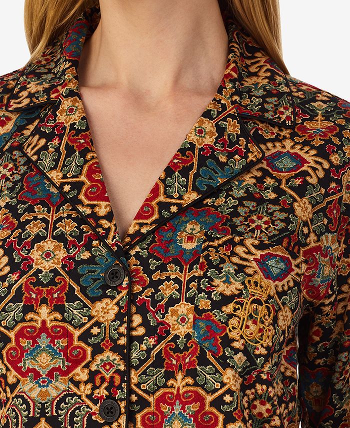 Lauren Ralph Lauren Petite Paisley-Print Pajamas Set - Macy's