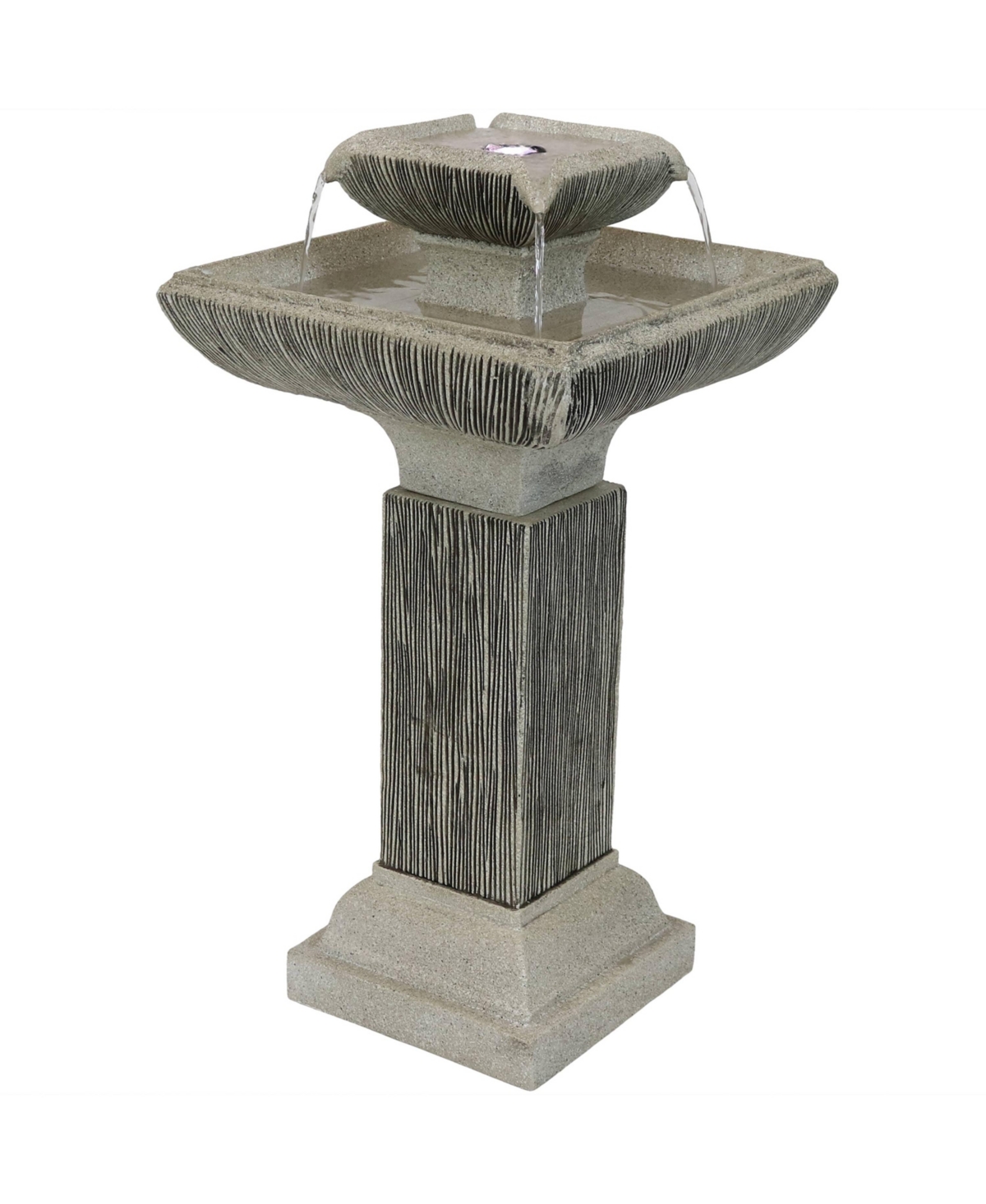 Click here for Sunnydaze Decor 25-Inch Square 2-Tier Outdoor Bird... prices