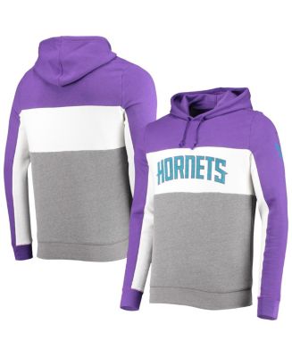 Men's Junk Food Purple, White Charlotte Hornets Wordmark Colorblock ...