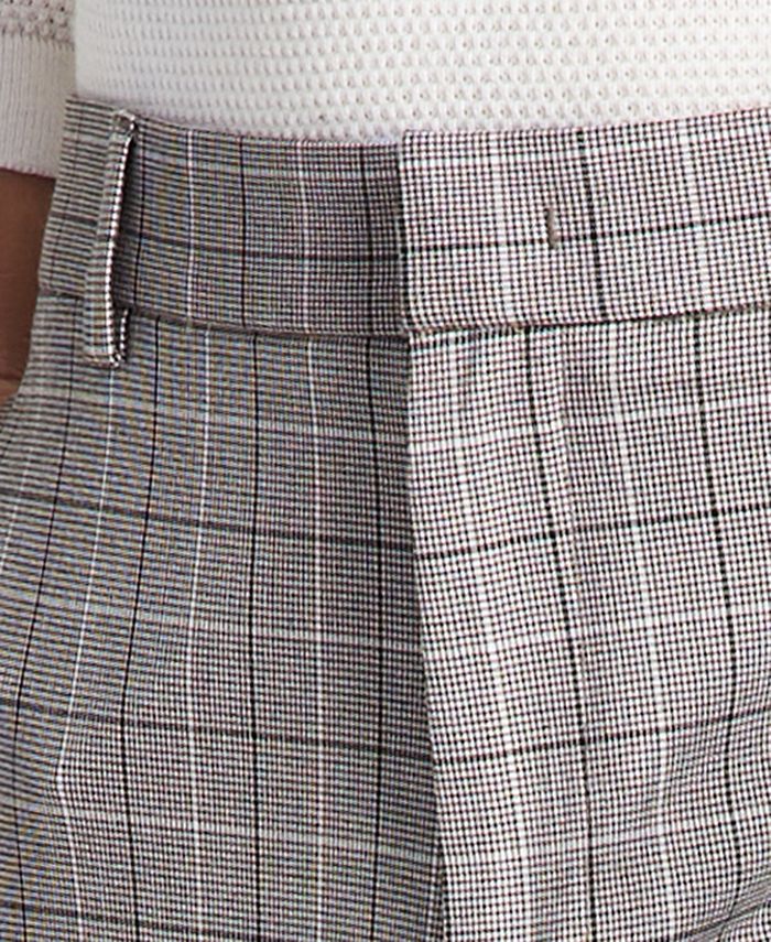 Tommy Hilfiger Men's Modern-Fit TH Flex Stretch Plaid Dress Pants - Macy's