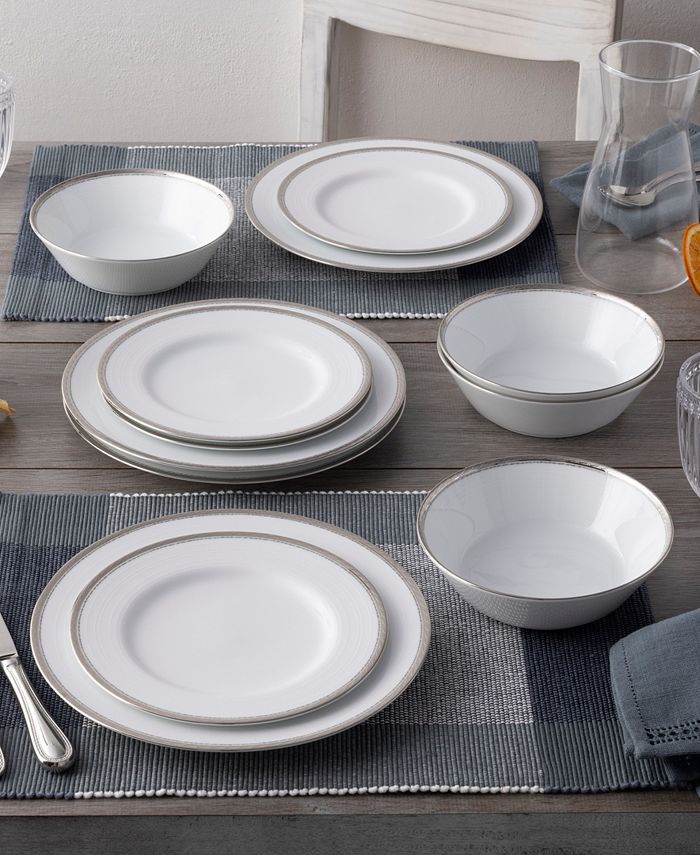 Noritake Whiteridge Platinum Dinnerware Collection - Macy's