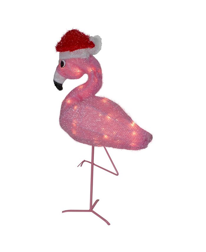 Northlight Flamingo in Santa Hat Outdoor Christmas Decoration, 24" - Macy's