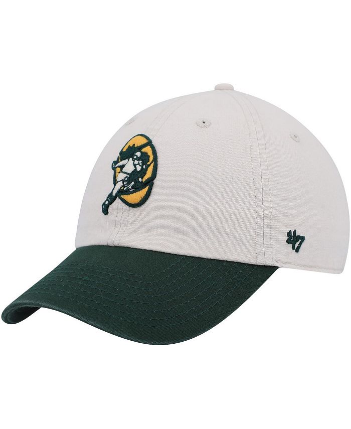 '47 Brand Men's '47 Cream, Green Green Bay Packers Sidestep Clean Up ...