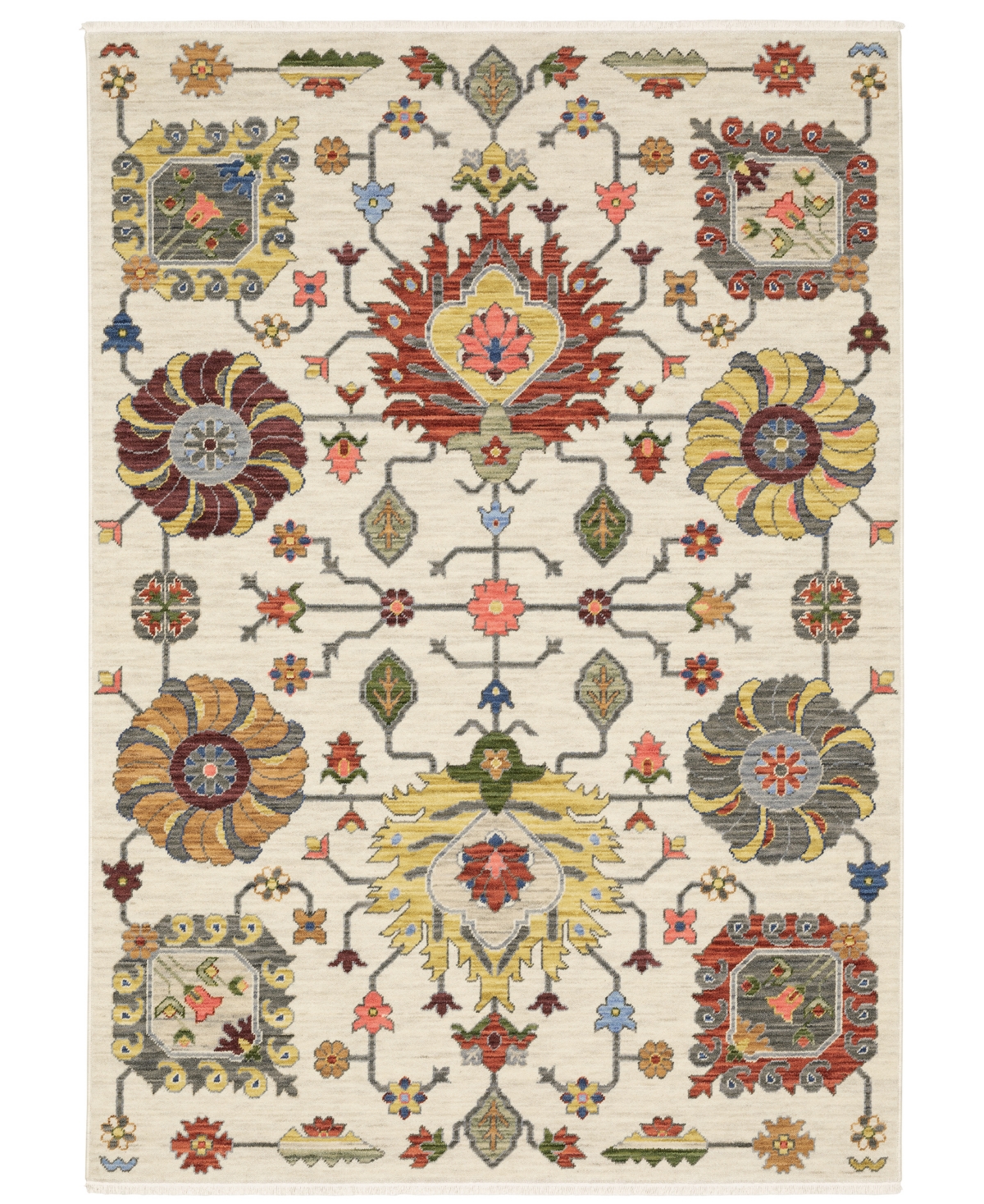 Click here for Oriental Weavers Lucca 8111W 53 x 76 Area Rug - Iv... prices