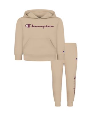 Champion Toddler Boys Essential Script Fleece Hoodie and Joggers, 2 ...
