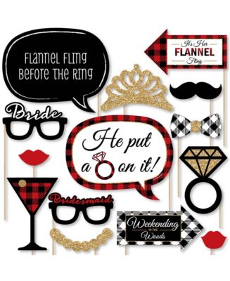 Big Dot of Happiness Flannel Fling Before the Ring - Plaid Bachelorette ...