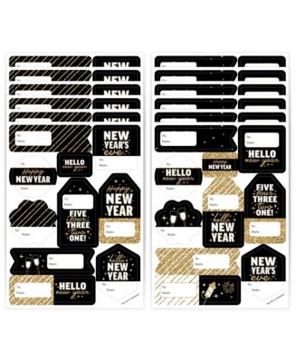 Hello New Year - NYE Party Gift Tag Labels - To and From 120 Stickers ...