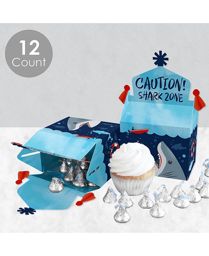 Big Dot of Happiness Shark Zone - Treat Box Party Favors - Jawsome ...
