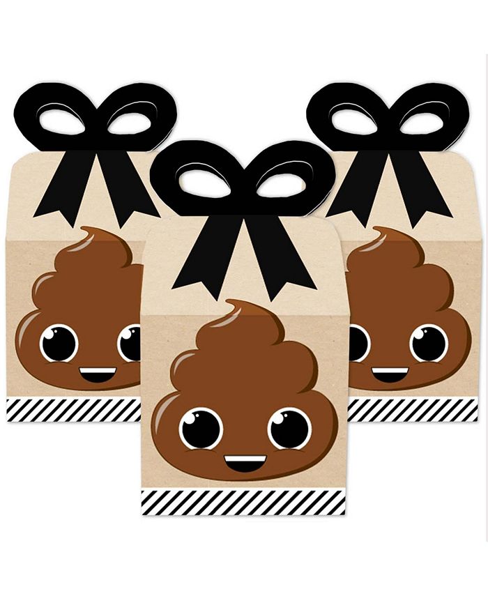Big Dot of Happiness Party 'Til You're Pooped - Square Favor Gift Boxes ...