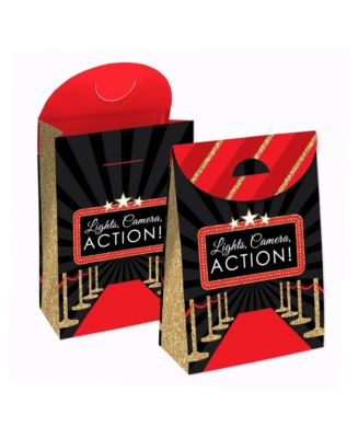 Big Dot of Happiness Red Carpet Hollywood - Movie Night Gift Favor Box ...