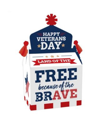 Big Dot of Happiness Happy Veterans Day - Treat Box Party Favors ...