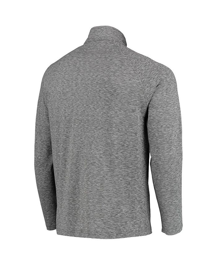 LevelWear Men's Gray Washington Capitals Vault Space Dye Raglan Quarter ...