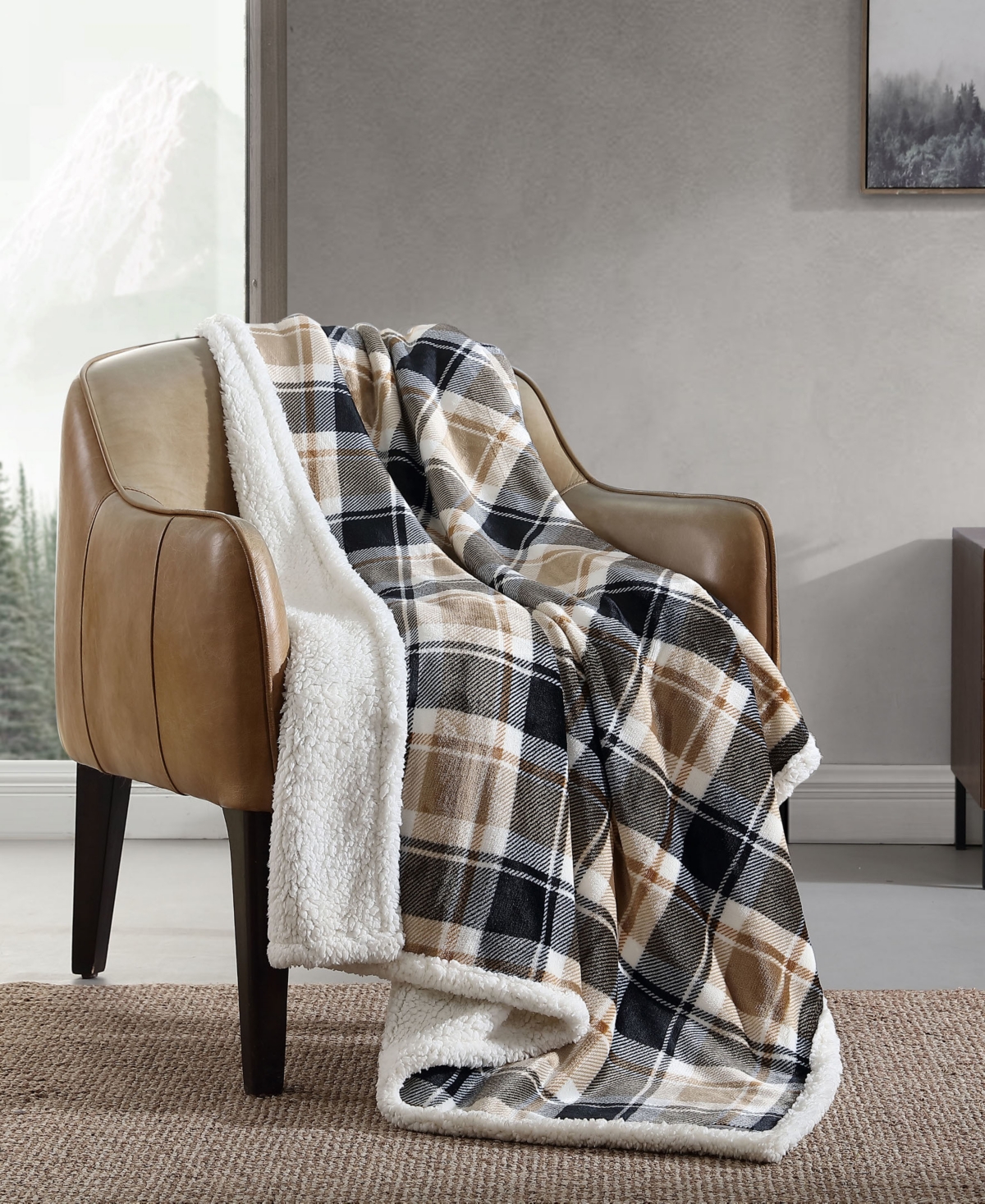 Click here for Eddie Bauer Rugged Plaid Ultra Soft Plush Fleece T... prices