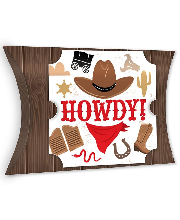 Big Dot of Happiness Western Hoedown - Favor Gift Boxes - Wild West ...