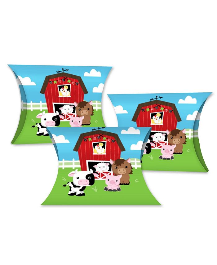 Big Dot of Happiness Farm Animals - Favor Gift Boxes - Barnyard Baby ...