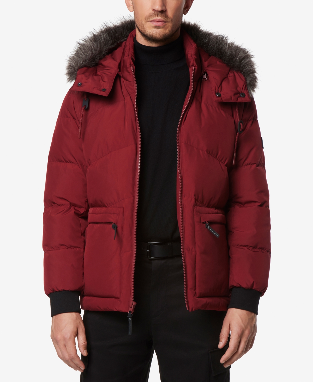 Click here for Marc New York Mens Down Bomber with Faux Fur Trim... prices