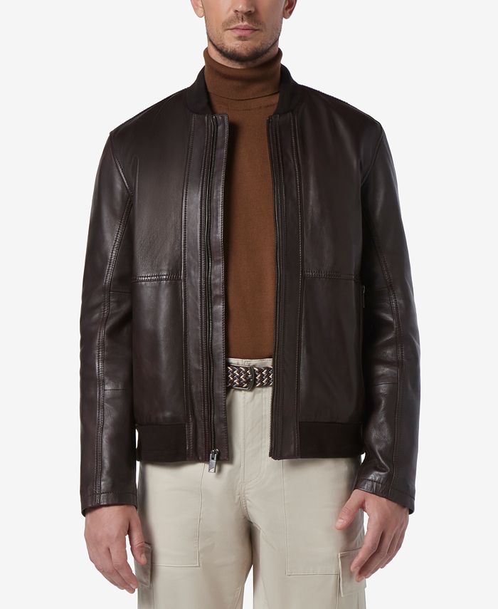 Marc New York Men's MacNeil Smooth Leather Bomber Jacket - Macy's