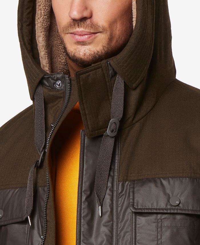 Marc New York Men's Harrigan Resin & Faux Wool Combo Parka & Reviews ...