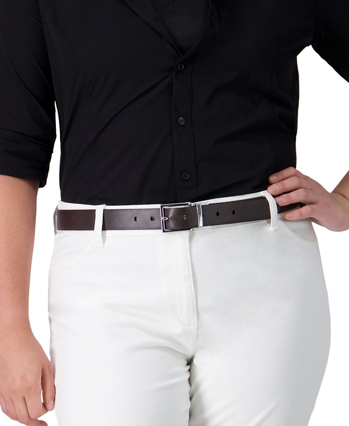 Calvin Klein Women's Reversible Leather Pant Belt - Macy's