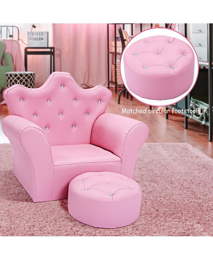 Costway Pink Kids Sofa Armrest Chair Couch Children Toddler - Macy's