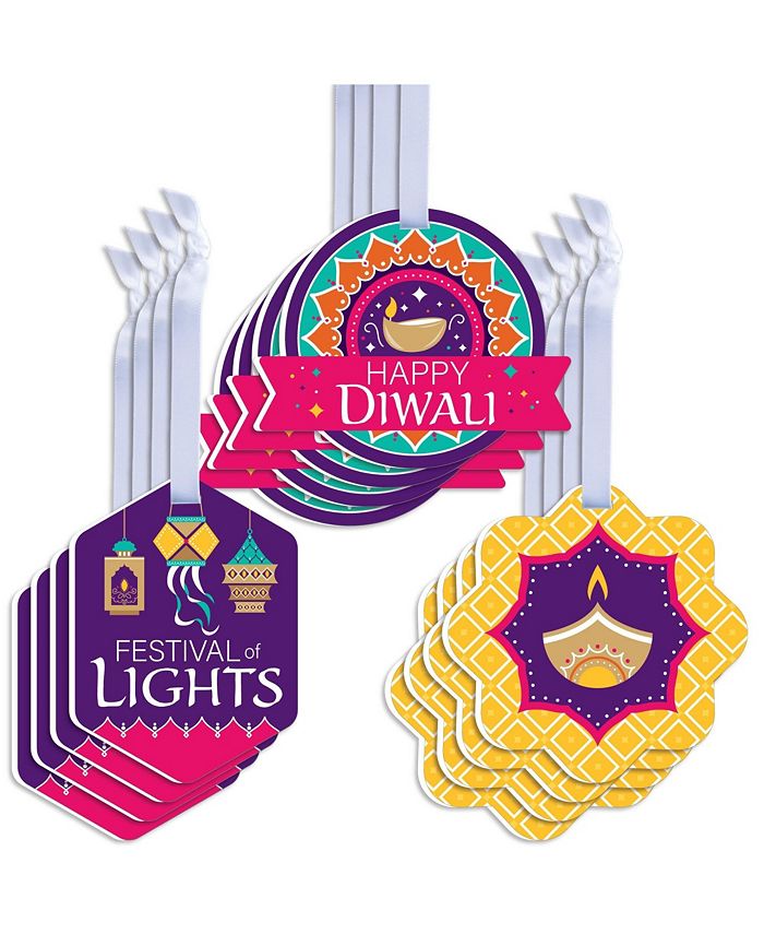 Big Dot of Happiness Happy Diwali - Assorted Hanging Favor Tags - Gift ...